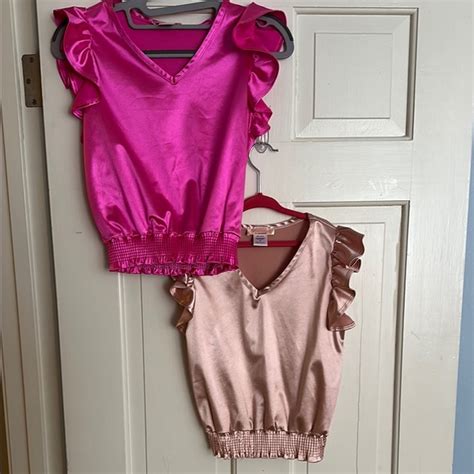 Tweenstyle Shirts And Tops Tweenstyle By Stoopher Pink Satin Tops
