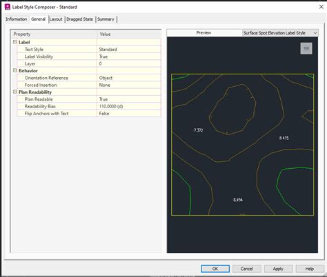 how to rotate all surface elevation labels autodesk community