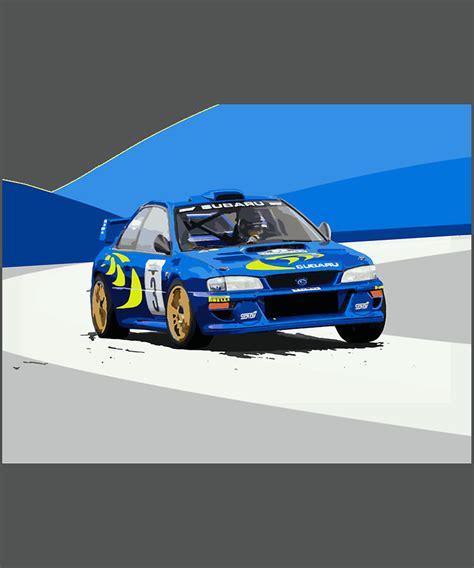 Jdm Art Colin Mcrae World Rally Blue Champion Wrc Gc8 22b Car 555 Mouse Pad Digital Art By Phai