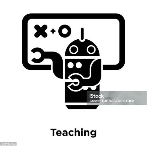 教學圖示向量隔離在白色背景上 標誌概念的教學標誌在透明背景下 黑色填充符號向量圖形及更多人圖片 人 人工智能 人手 Istock
