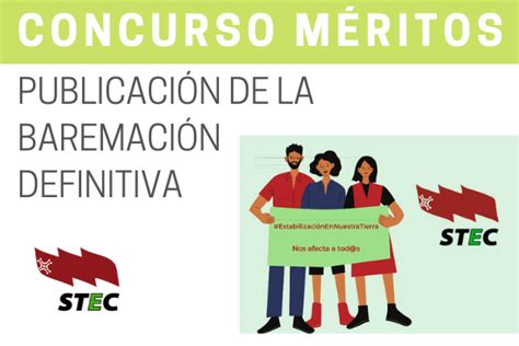 Concurso de Méritos Publicación de la baremación definitiva