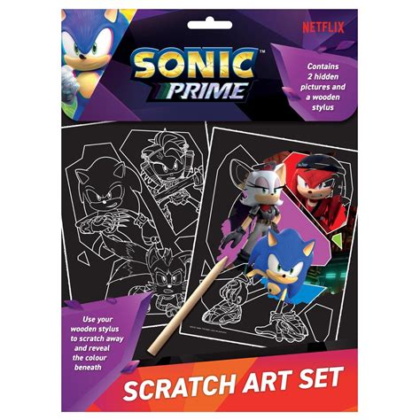 Sonic Prime Scratch Art Set Poundtoys