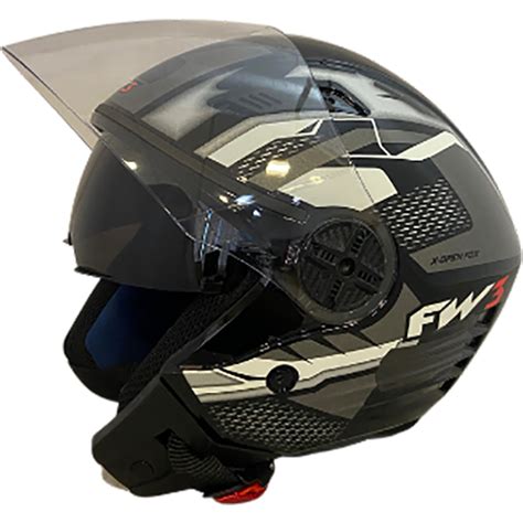 Capacete Aberto Fw3 X Open Fox Óculos Interno Grafite Shopee Brasil