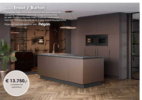 Keuken Valentina Compleet Met Oven Inductiekookplaat Afzuigkap Koelkast Vaatwasser Werkblad