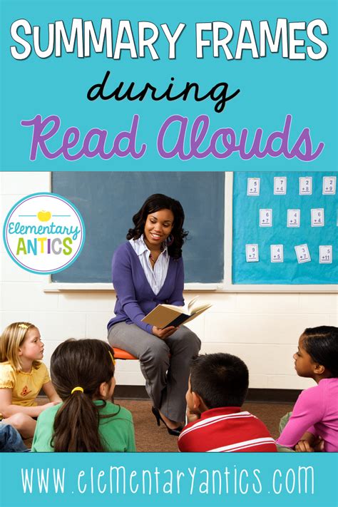 Using One Sentence Summary Frames In Read Alouds Elementary Antics
