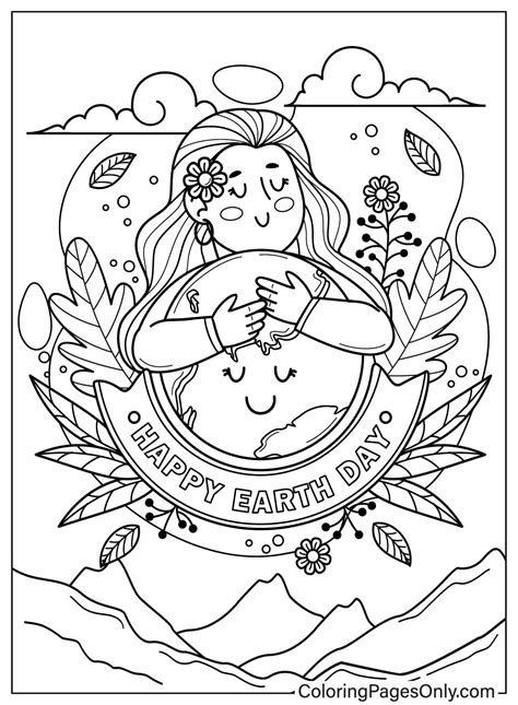 Earth Day To Color Free Printable Coloring Pages