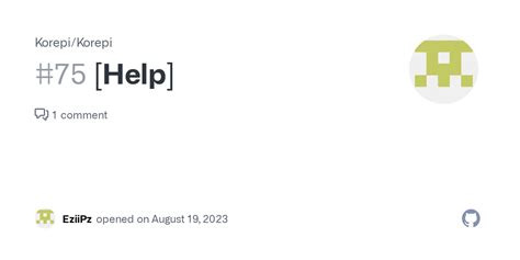 Help Issue 75 Korepi Korepi GitHub