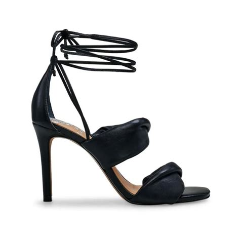 Vince Camuto Andrequa Black Leather Heeled Sandals