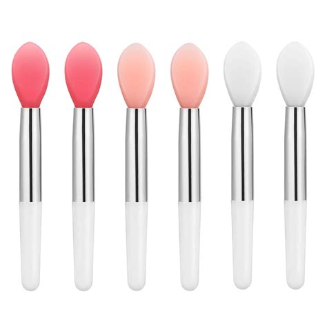 Beaupretty 6 Pack Silicone Exfoliating Lip Brushes Lipstick Applicator