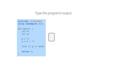 Type The Program S Output Include Using Namespace Chegg