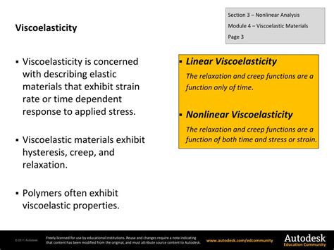 Ppt Nonlinear Analysis Viscoelastic Material Analysis Powerpoint Presentation Id2239548