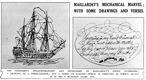 Maillardets Automaton An Drawing And A Verse Produced By