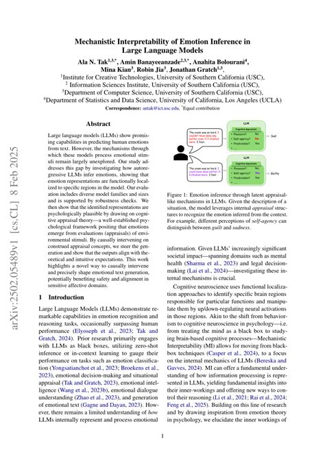 (PDF) Mechanistic Interpretability of Emotion Inference in Large Language Models