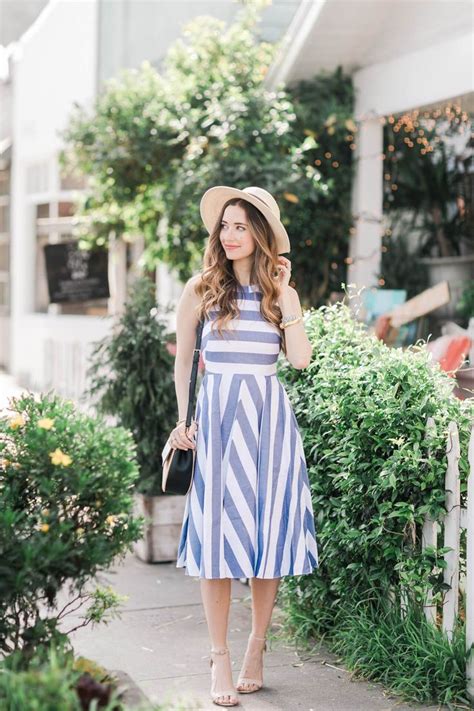 Cute Striped Fit And Flare Dress Lovely Dresses Beautiful Gowns Fit