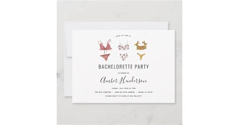 Lingerie Bachelorette Party Invitation Zazzle