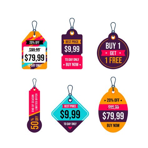 Hanging Tags Vector Collection Price Tags Design Label And Sale Tags