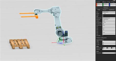 Simulate Object Lifting With Fork Tool Robot Programming Visual Components The Simulation