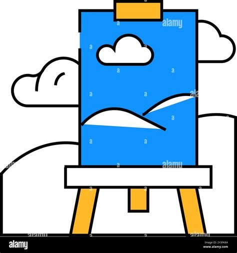 Art School Icon Color Illustration Stock Vector Image And Art Alamy