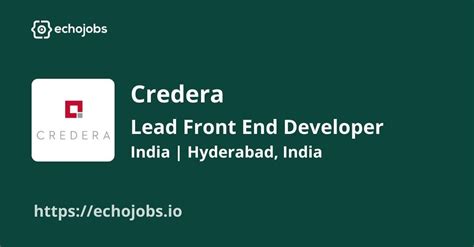 credera is hiring lead front end developer angular hyderabad india