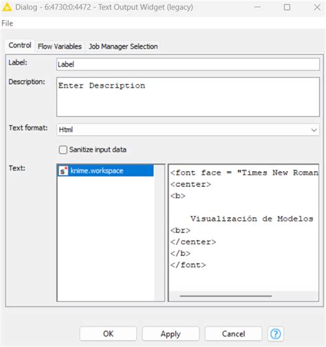 Error On Text Output Widget Legacy Knime Analytics Platform Knime