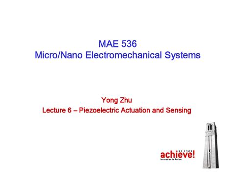 mems piezoelectric peiezo elecric behaviour of mems mae 536 micro