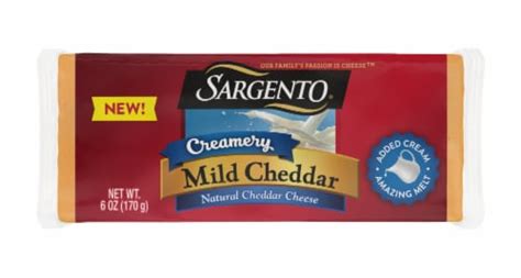 Sargento® Creamery Mild Cheddar Chunk Cheese 6 Oz King Soopers