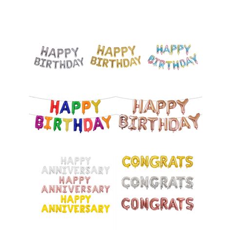 ลูกโป่งวันเกิดhappy Birthday 16นิ้ว ลูกโป่งวันครบรอบ Happy Anniversary