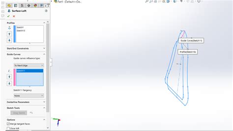 Cannot Loft Surface Between Two Sketches Rsolidworks