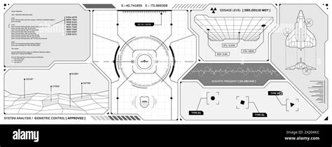 Vr Hud Futuristic Control Panel Technology Head Up Display Target And