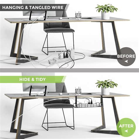 Buy Under Desk Cable Management Tray Metal Desk Wire Management Cable Management Under Desk