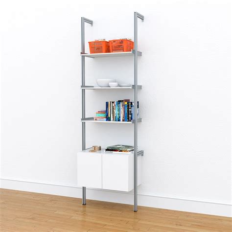 Modular Shelving Units Aluminum Shelves Wood Cabinets Modern Shelving