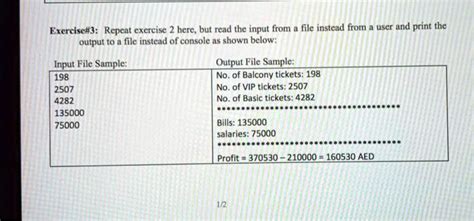 Solved Exercise 3 Repeat Exercise 2 Here But Read The Input From A