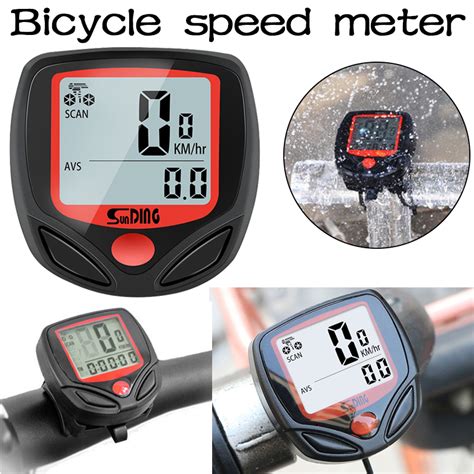 Sunding Bike Mtb Outdoor Cycle Computer Waterproof Wired Lcd Computer Speedometer Odometer