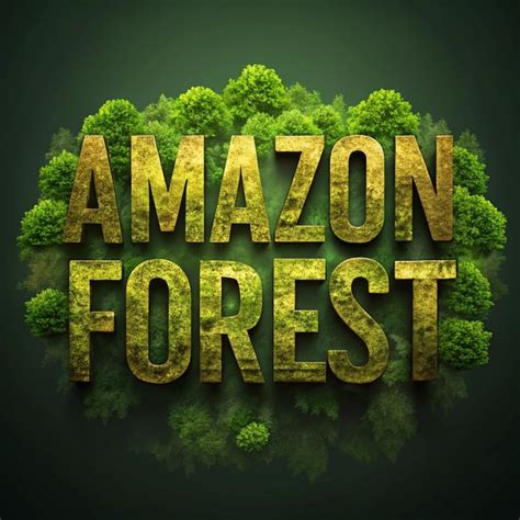 Amazon Forest Text Effect Premium Ai Generated Image