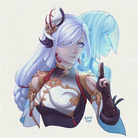 Today I Bring You Sara Yunjin And Shenhe Drawn By Me R Genshin Impact