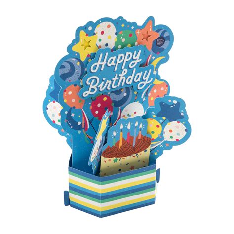 3d Pop Up Musical And Light Up Cake Birthday Card Hallmark Uk