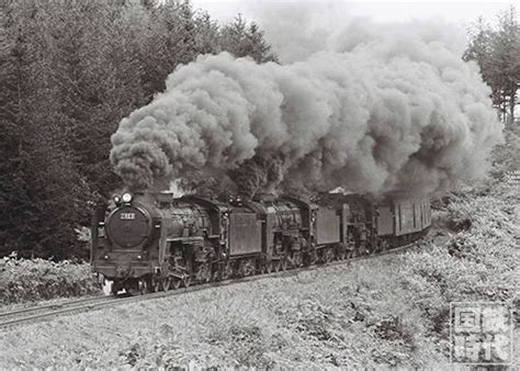 C62 2 C62 15 C62 16三重連急行ニセコ1号函館本線然別銀山 71 8 22 Steam locomotive