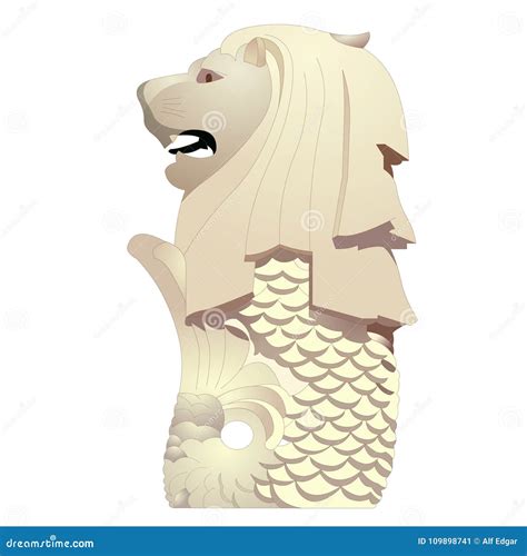 Statue Of Merlion Editorial Photo Illustration Of Christmas 109898741