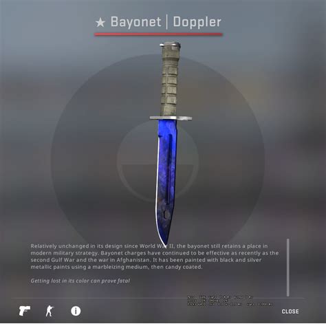 CSGO Bayonet Knife Doppler FN Blue Video Gaming Gaming Accessories Game Gift Cards