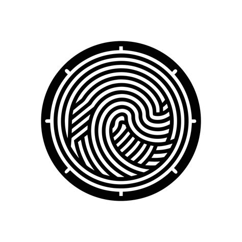 Biometric Fringer Print Logo Design Black And White 48268582 Vector Art