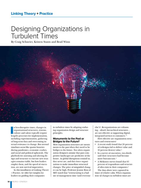 Designing Organizations In Turbulent Times Pdf