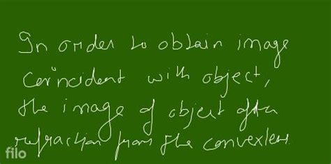 67 A Luminous Object Is Placed At A Distance Of 30 Cm From The Convex Le