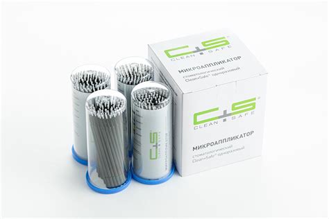 Микроаппликаторы Clean+Safe №1, X-Slim, коробка (черный)