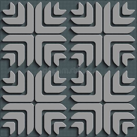 Seamless Square And Cross Pattern Stock Vector Illustration Of