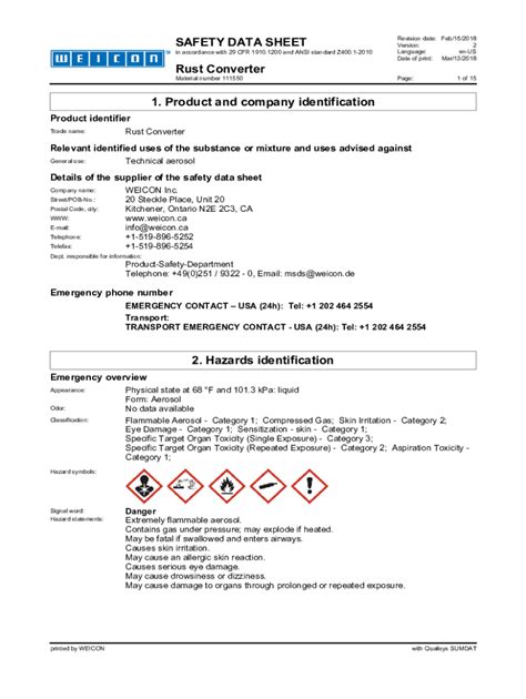 Fillable Online Safety Data Sheet Api Ii Pdfapiiihipssds