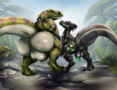 Rule 34 Anus Ass Balls Claws Dinosaur Dromaeosaurid Duo Feral