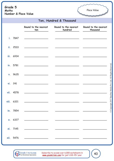 Rounding Numbers To Nearest 10 100 And 1000 Worksheet Artofit