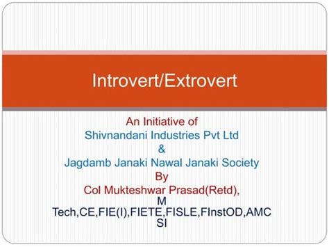 Compare And Contrast Extrovert And Introverts Ppt