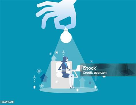 경제인 작업입니다 손 잡고 사업 그리고 조명입니다 컨셉 비즈니스 벡터 일러스트입니다 경영자에 대한 스톡 벡터 아트 및 기타