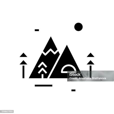 美麗的度假村黑色圖示概念插圖向量平面符號字形符號向量圖形及更多一組物體圖片 一組物體 人類的皮膚 人體部分 Istock